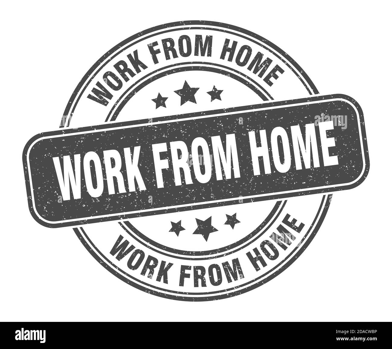Work from home stamp Stock Vector Images - Alamy