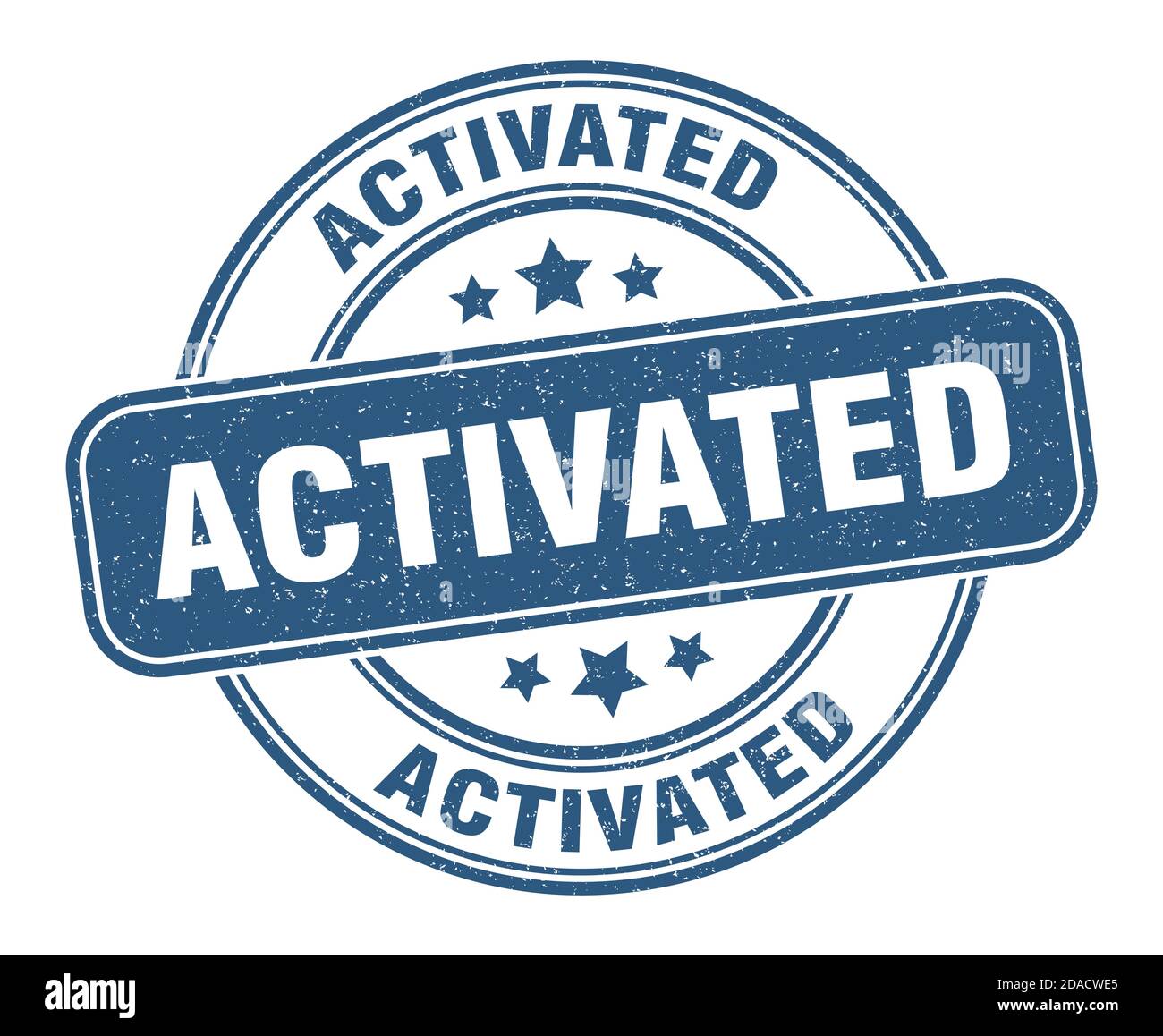 activated stamp. activated sign. round grunge label Stock Vector Image ...