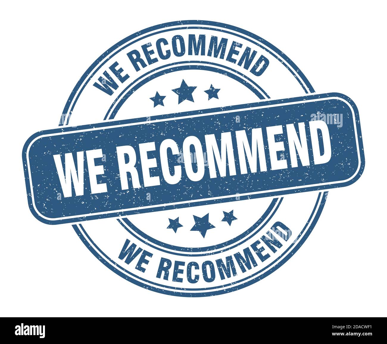 Recommended blue round stamp hi-res stock photography and images - Alamy