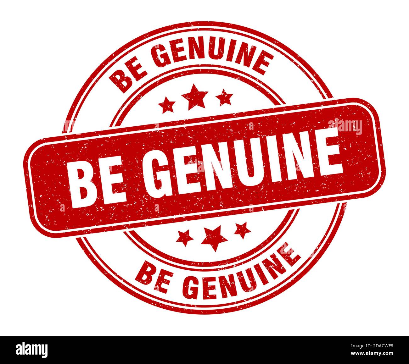 be genuine stamp. be genuine sign. round grunge label Stock Vector ...