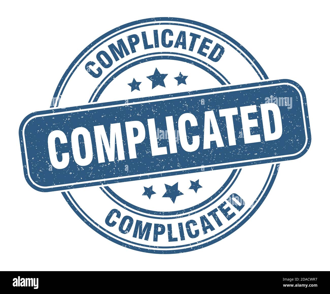 complicated stamp. complicated sign. round grunge label Stock Vector ...