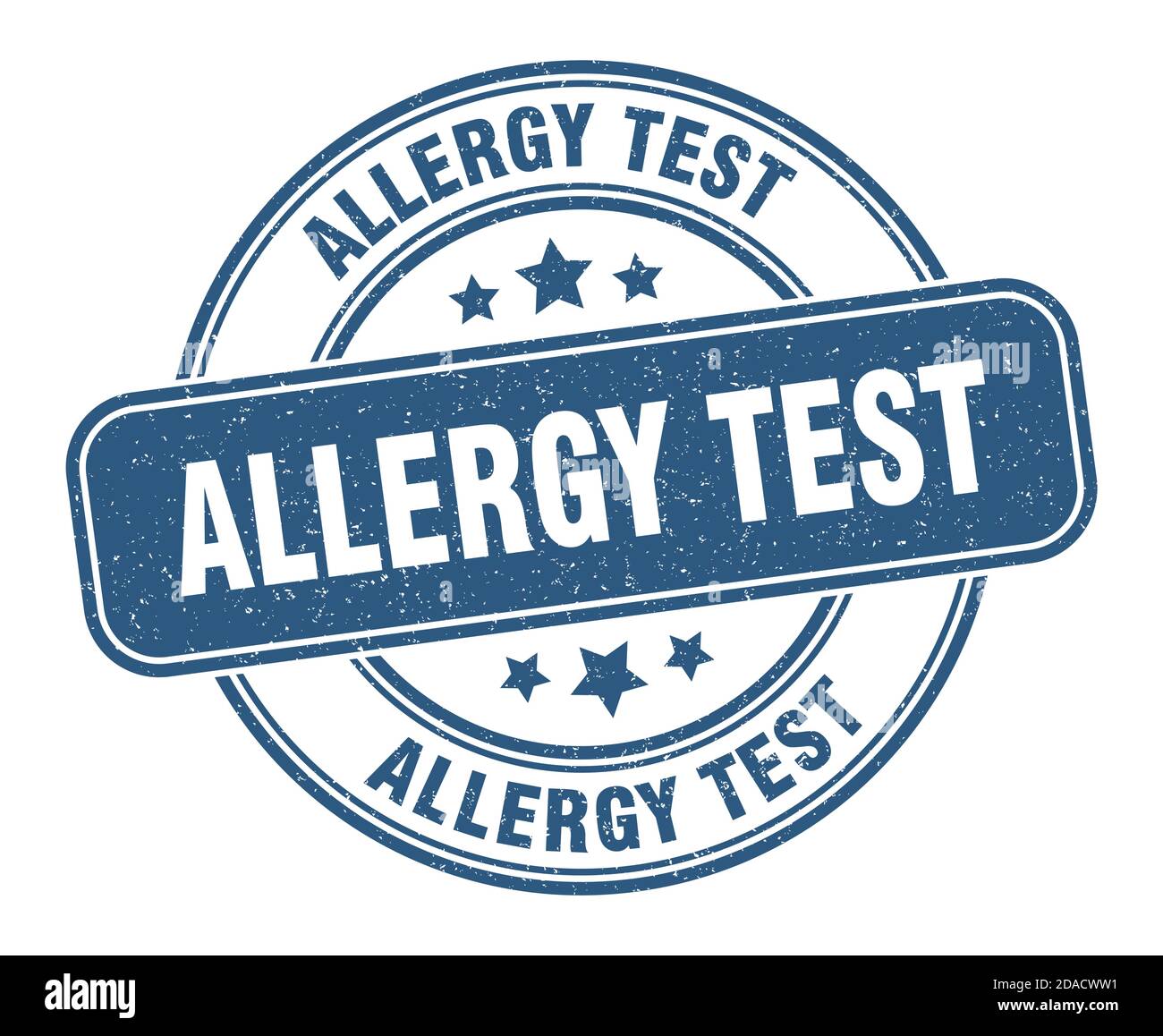 allergy test stamp. allergy test sign. round grunge label Stock Vector ...