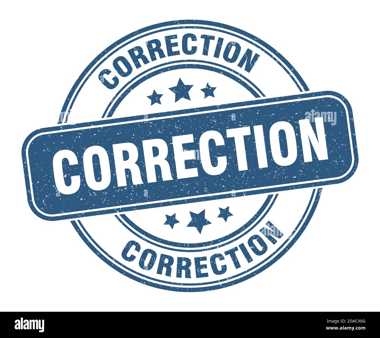 correction stamp. correction sign. round grunge label Stock Vector ...