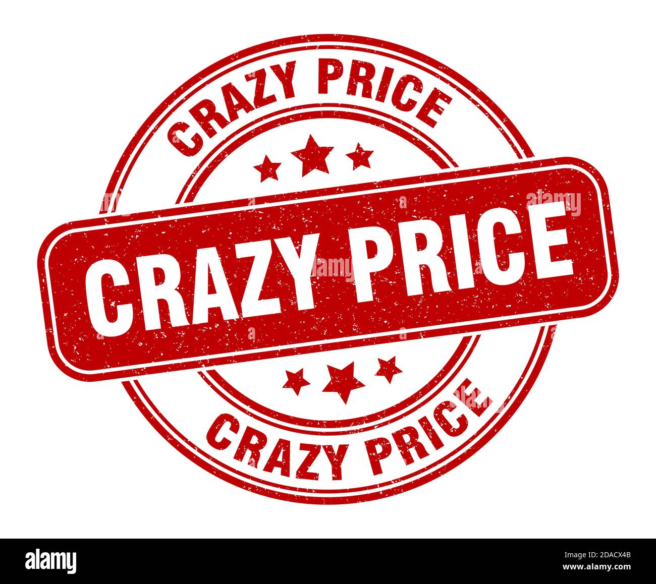 crazy price stamp. crazy price sign. round grunge label Stock Vector ...