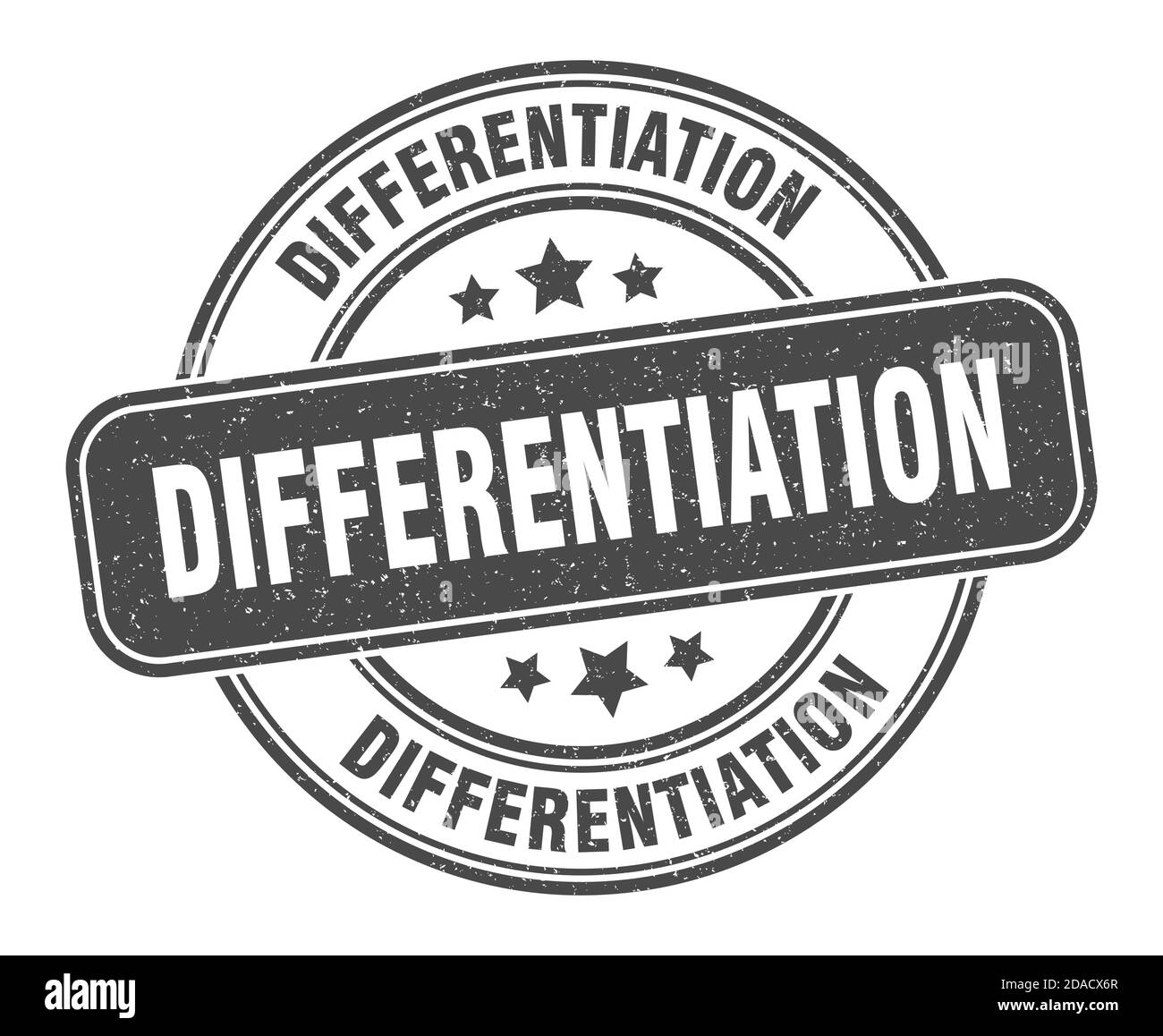 differentiation stamp. differentiation sign. round grunge label Stock ...