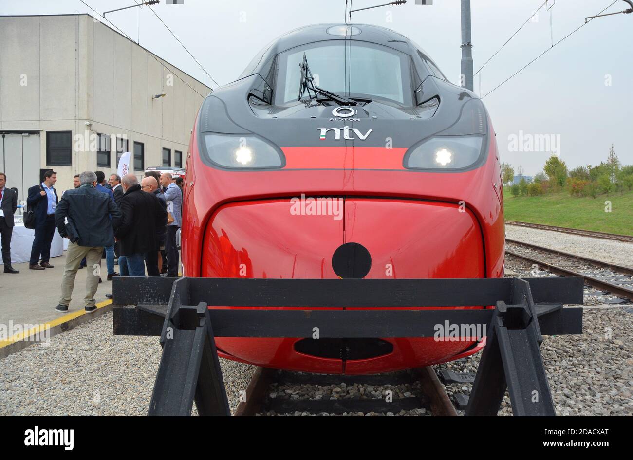 Milan, Italy-10/03/2017- inauguration of the new high-speed train of ...