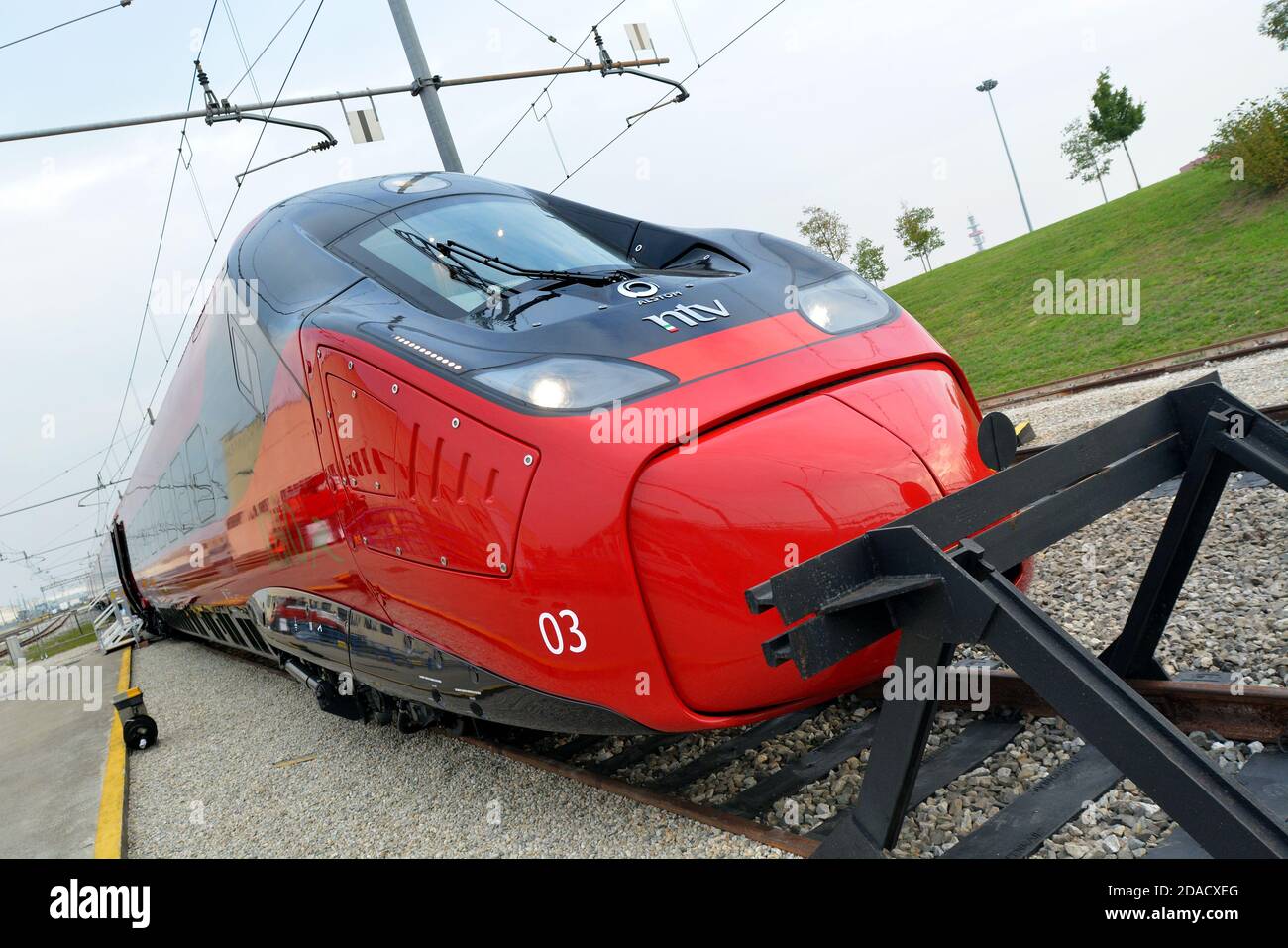 Milan, Italy-10/03/2017- inauguration of the new high-speed train of ...