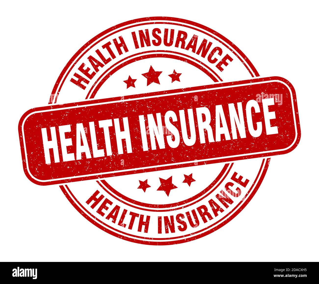 health insurance stamp. health insurance sign. round grunge label Stock ...
