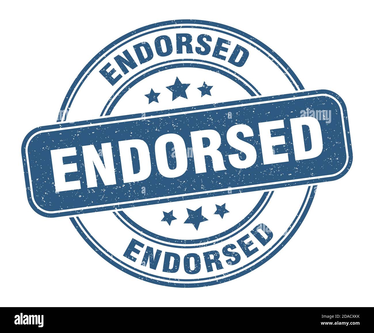 endorsed stamp. endorsed sign. round grunge label Stock Vector Image ...