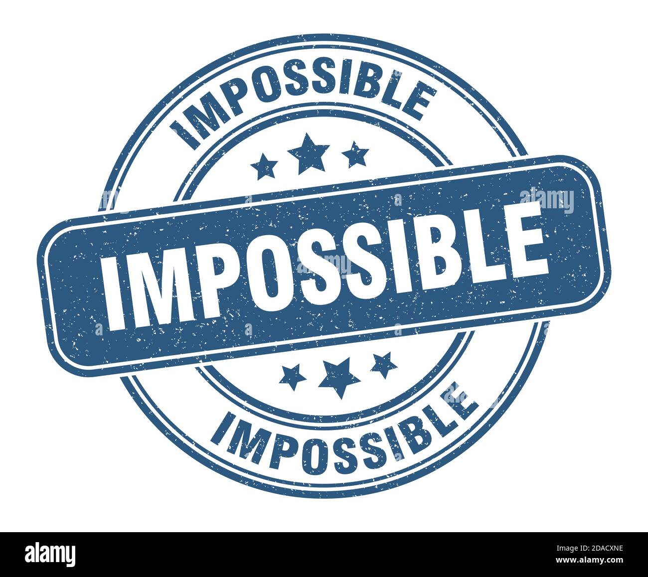impossible stamp. impossible sign. round grunge label Stock Vector ...