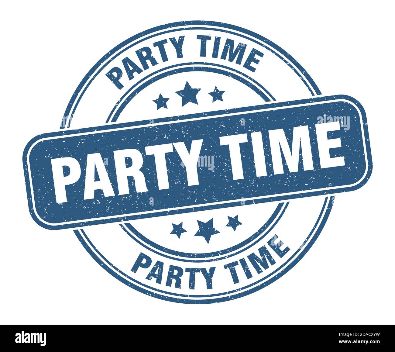 party time stamp. party time sign. round grunge label Stock Vector ...