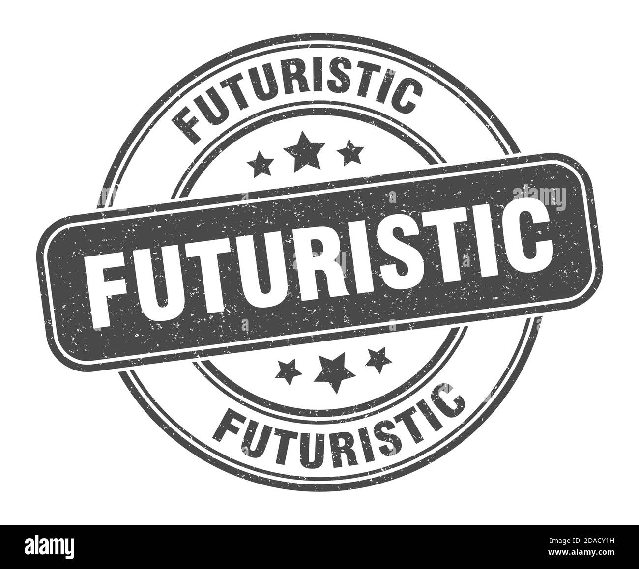 futuristic stamp. futuristic sign. round grunge label Stock Vector ...