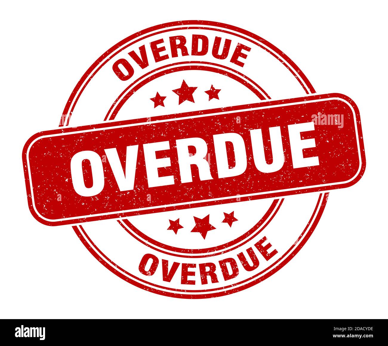overdue stamp. overdue sign. round grunge label Stock Vector Image ...