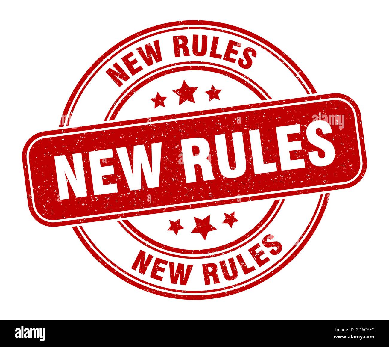 new rules stamp. new rules sign. round grunge label Stock Vector Image ...
