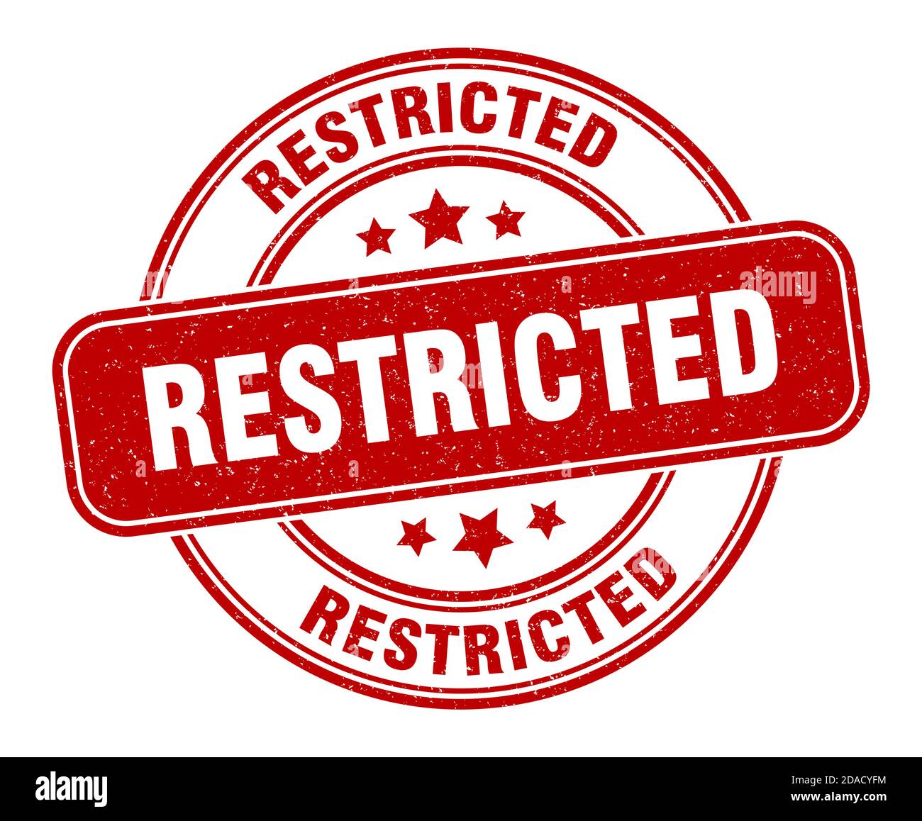 restricted stamp. restricted sign. round grunge label Stock Vector ...