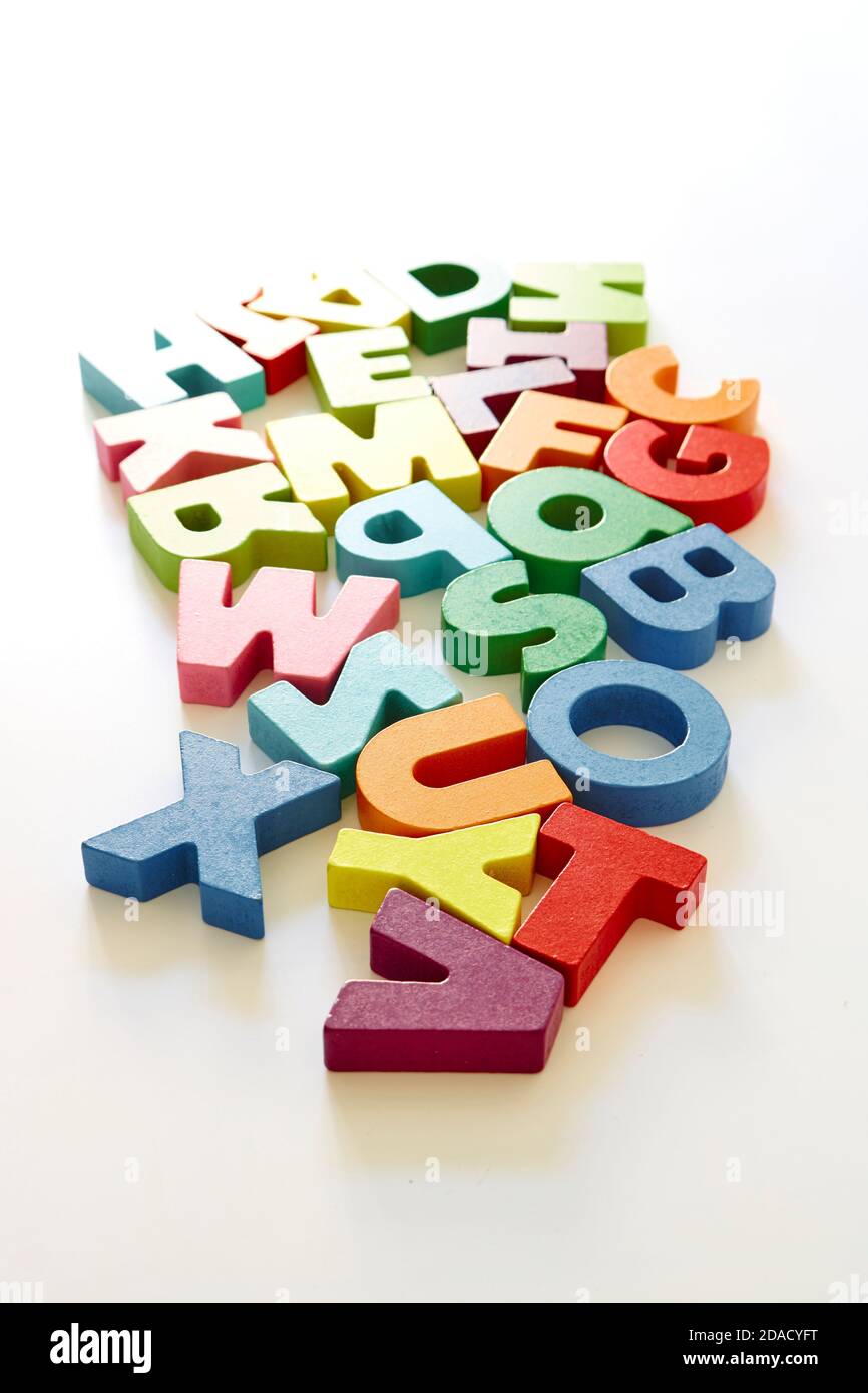 A studio photo alphabet letters Stock Photo - Alamy