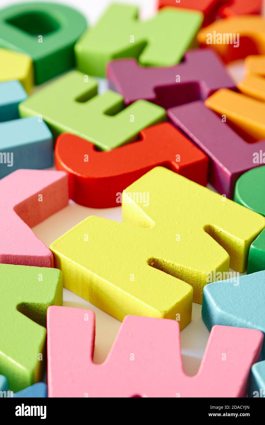 A studio photo alphabet letters Stock Photo - Alamy