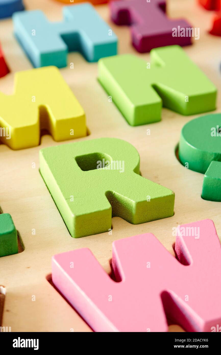 A studio photo alphabet letters Stock Photo - Alamy