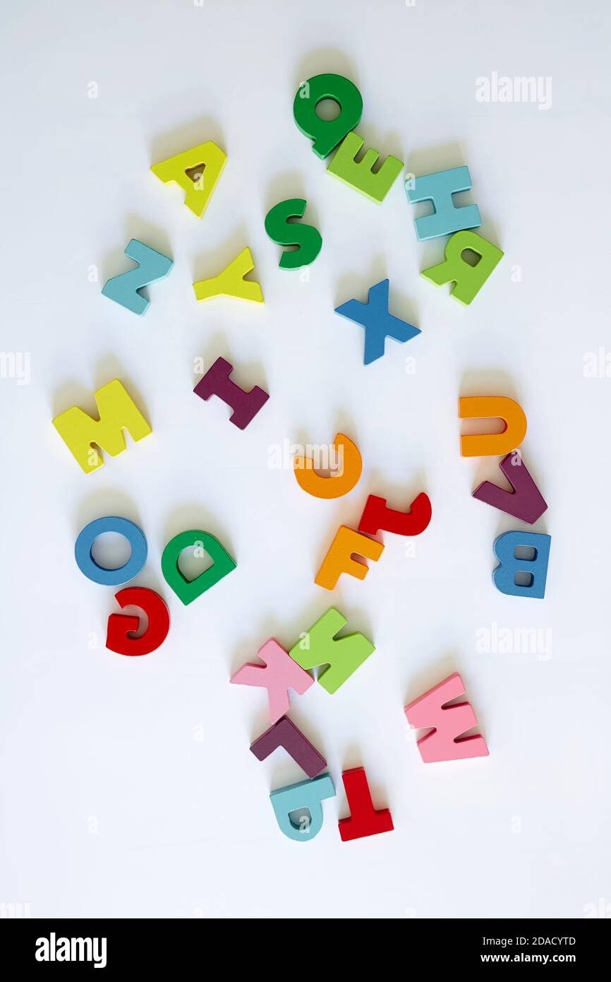 A studio photo alphabet letters Stock Photo - Alamy