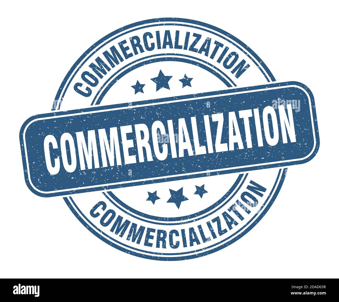 commercialization stamp. commercialization sign. round grunge label ...