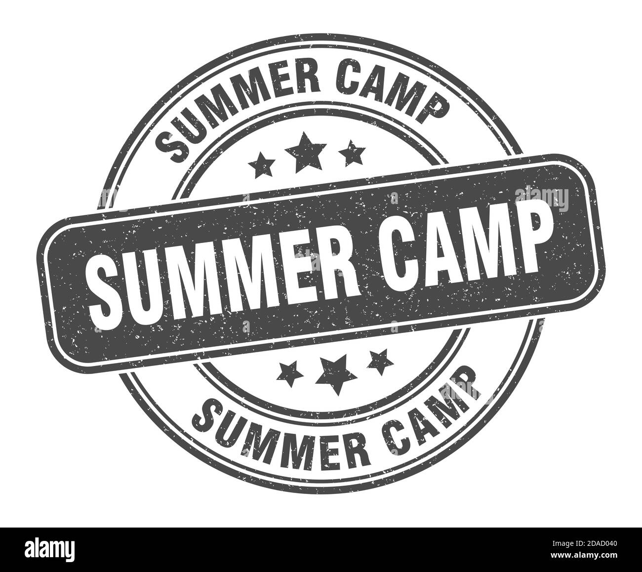summer camp stamp. summer camp sign. round grunge label Stock Vector ...
