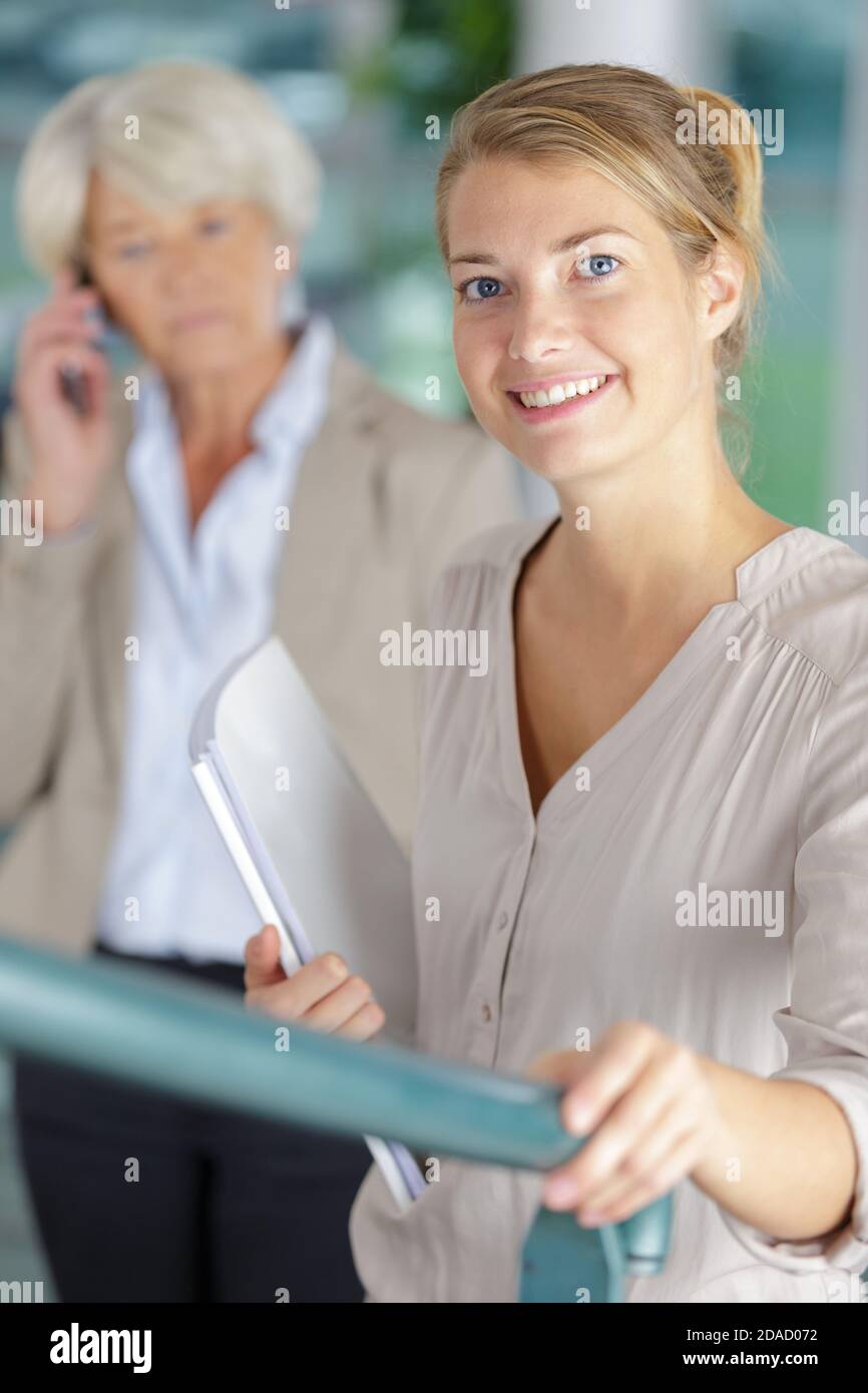 beautiful business woman in office portrait Stock Photo - Alamy