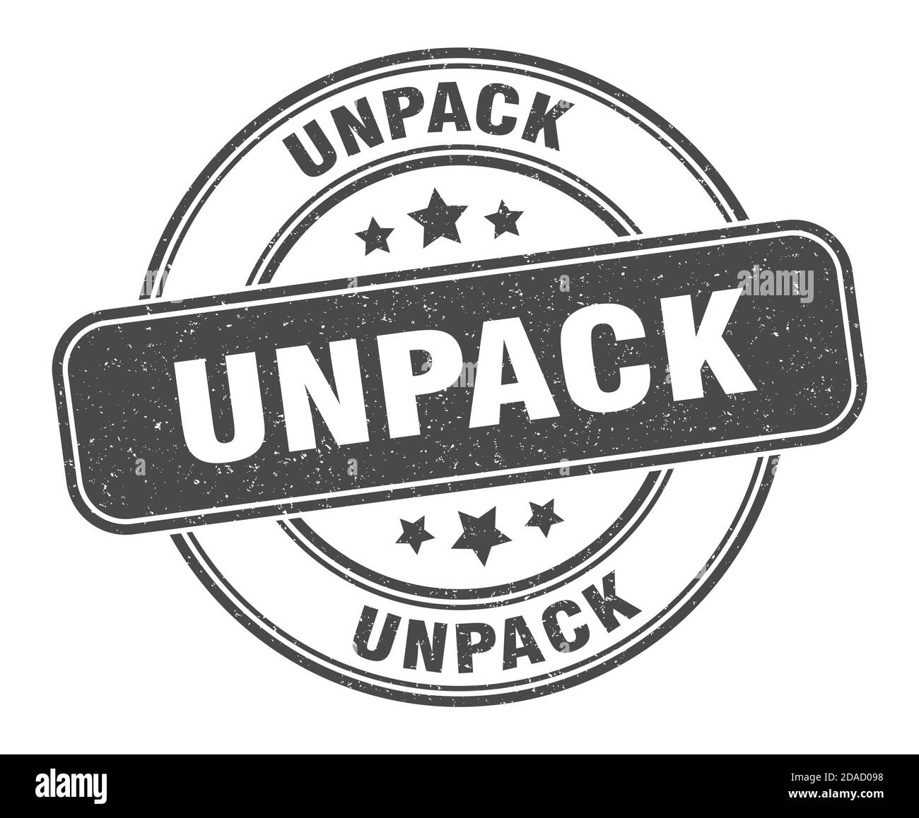unpack stamp. unpack sign. round grunge label Stock Vector Image & Art ...