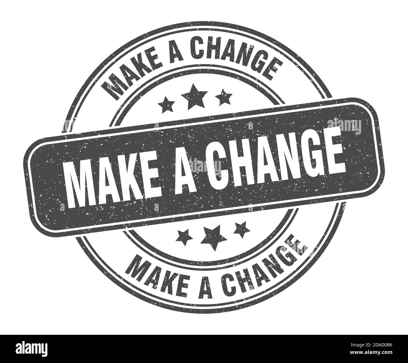 make a change stamp. make a change sign. round grunge label Stock ...