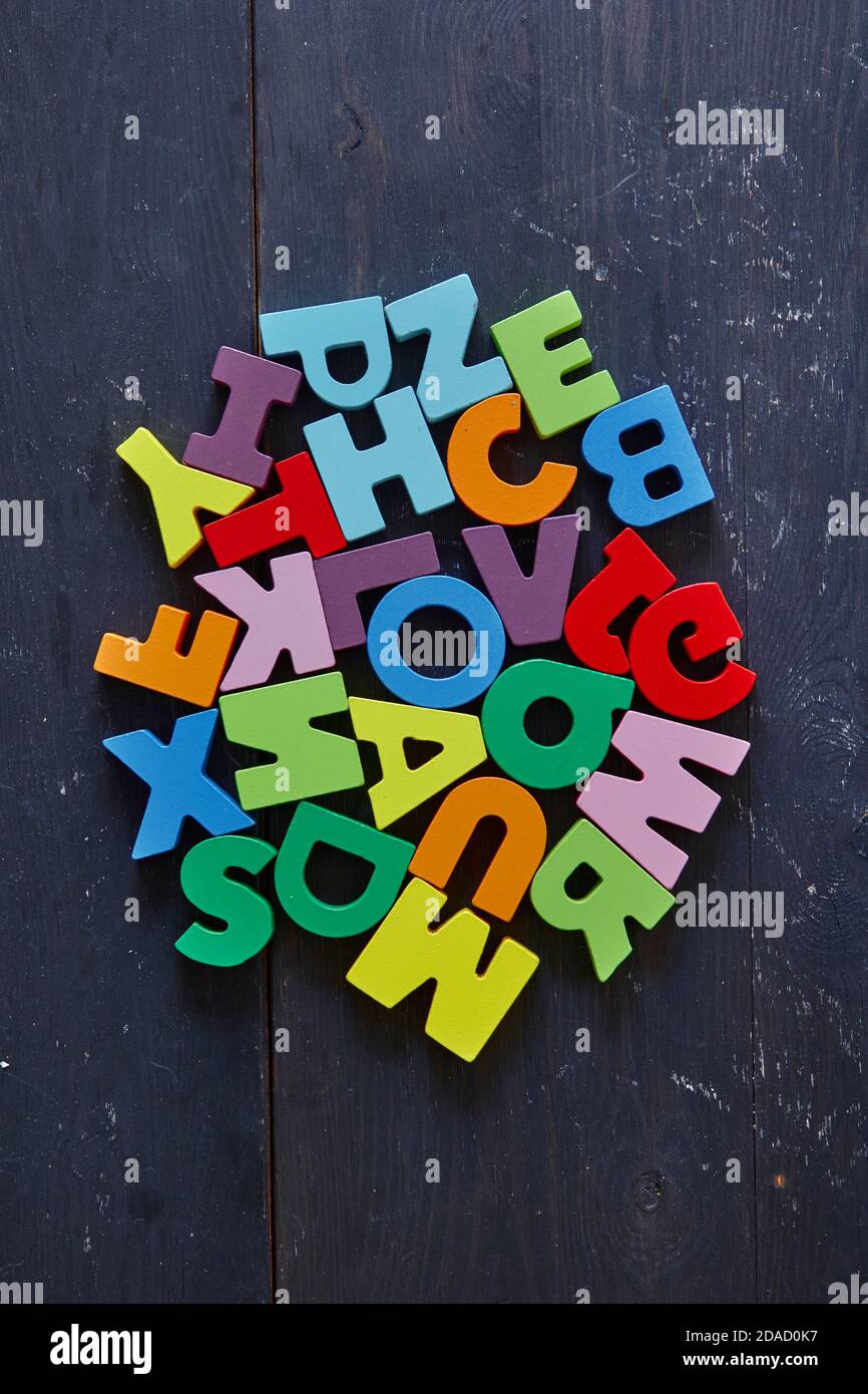 A studio photo alphabet letters Stock Photo - Alamy