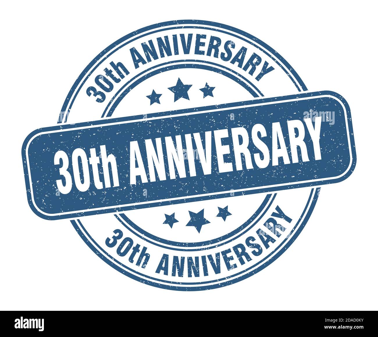 30th anniversary stamp. 30th anniversary sign. round grunge label Stock ...