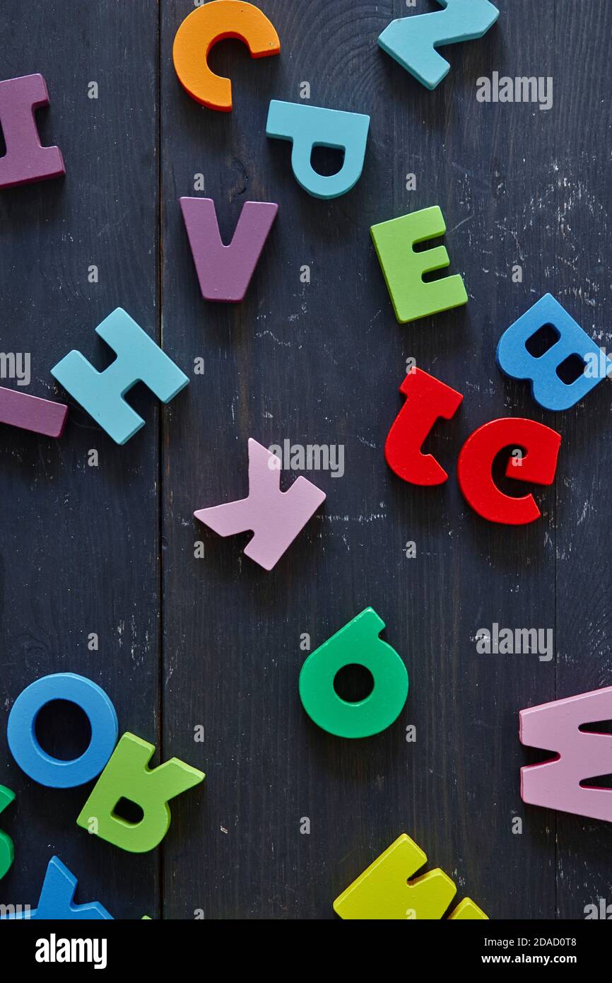 A studio photo alphabet letters Stock Photo - Alamy