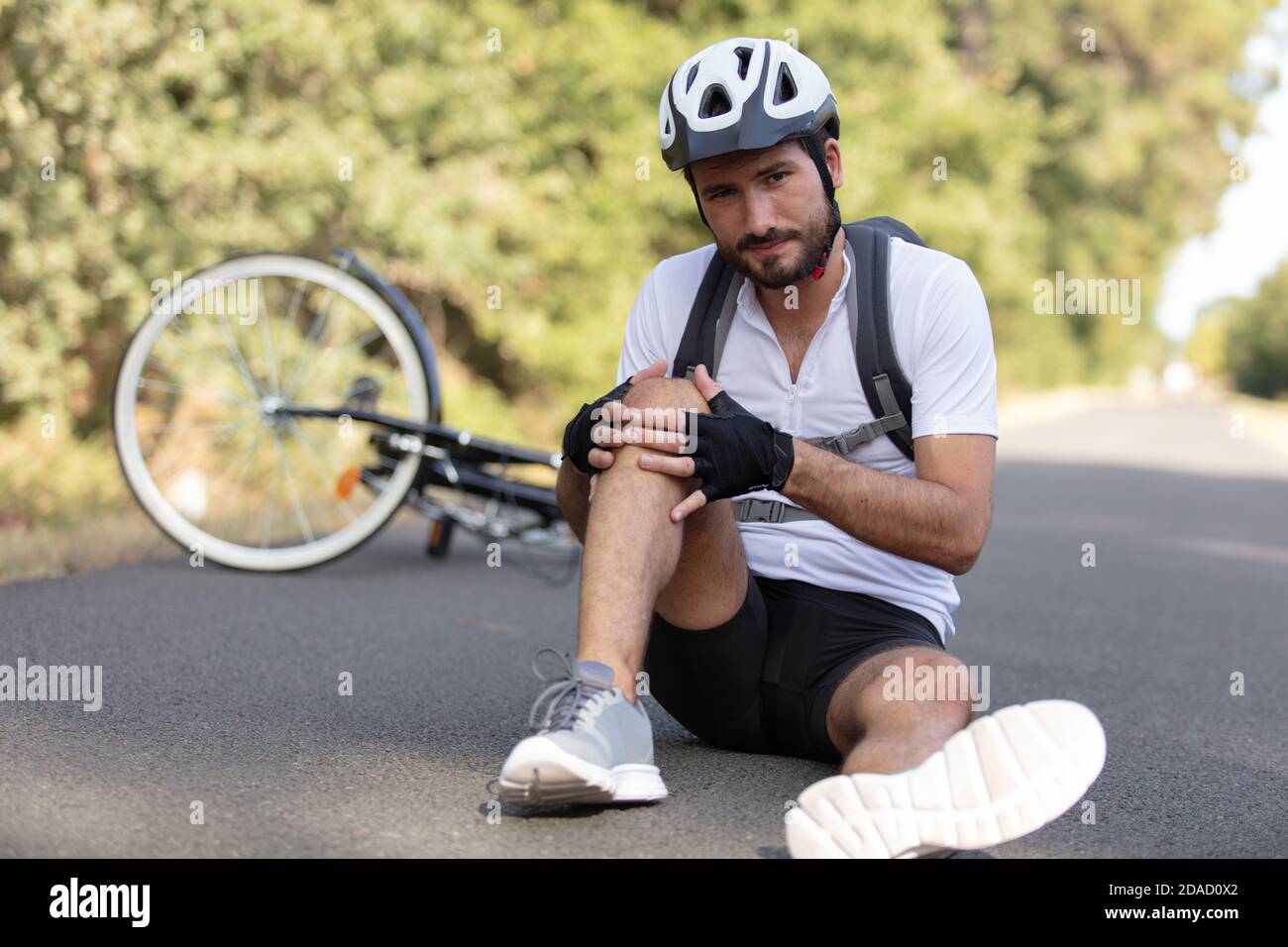 Biker fell off his bike hi-res stock photography and images - Alamy