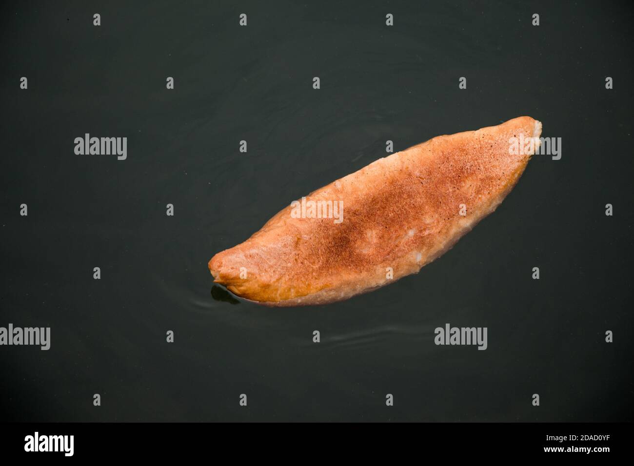 Pieces of spoiled bread waste in water Stock Photo - Alamy