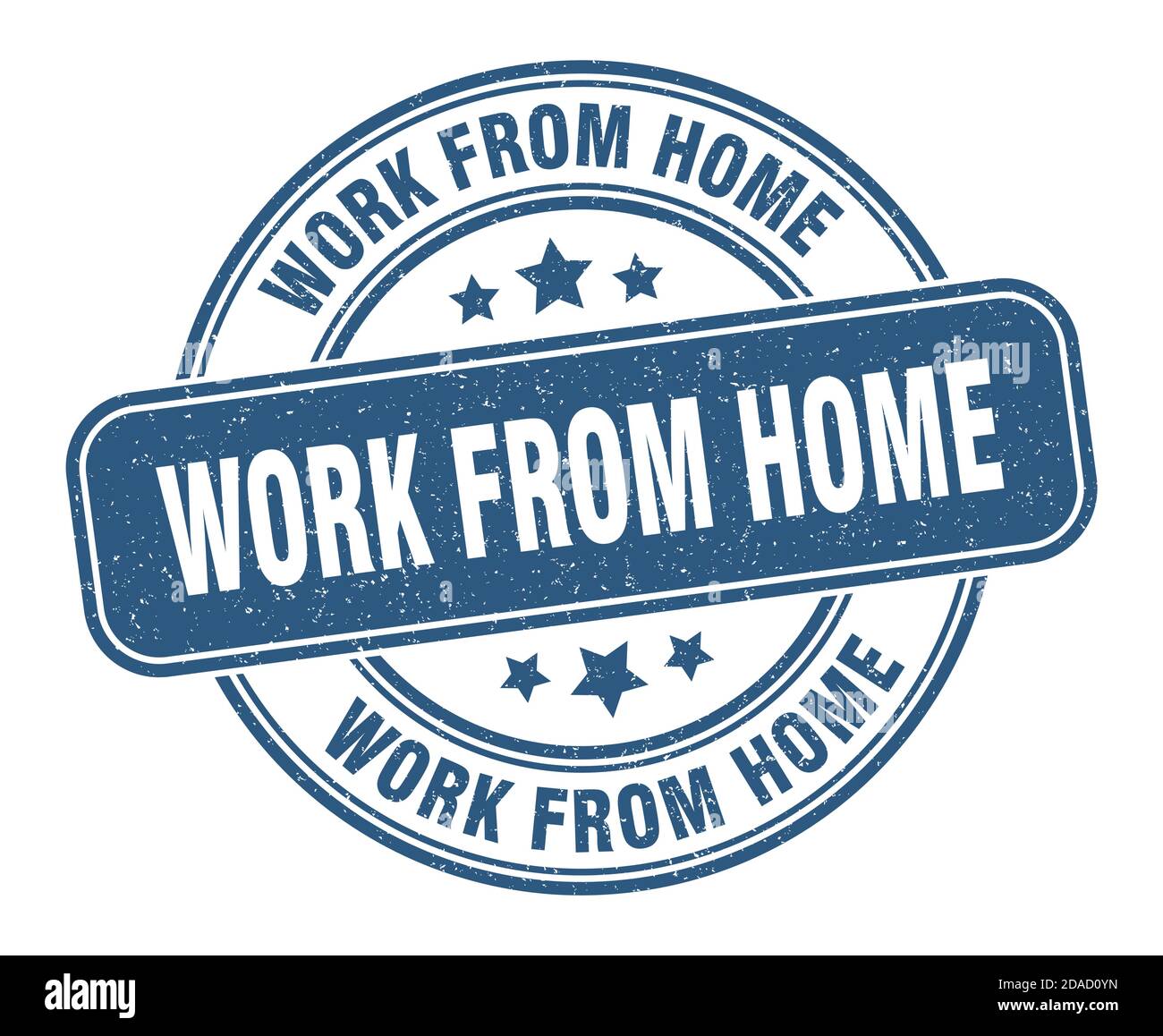 work from home stamp. work from home sign. round grunge label Stock ...