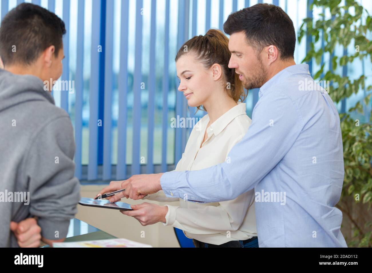 portrait of meeting of company management Stock Photo - Alamy