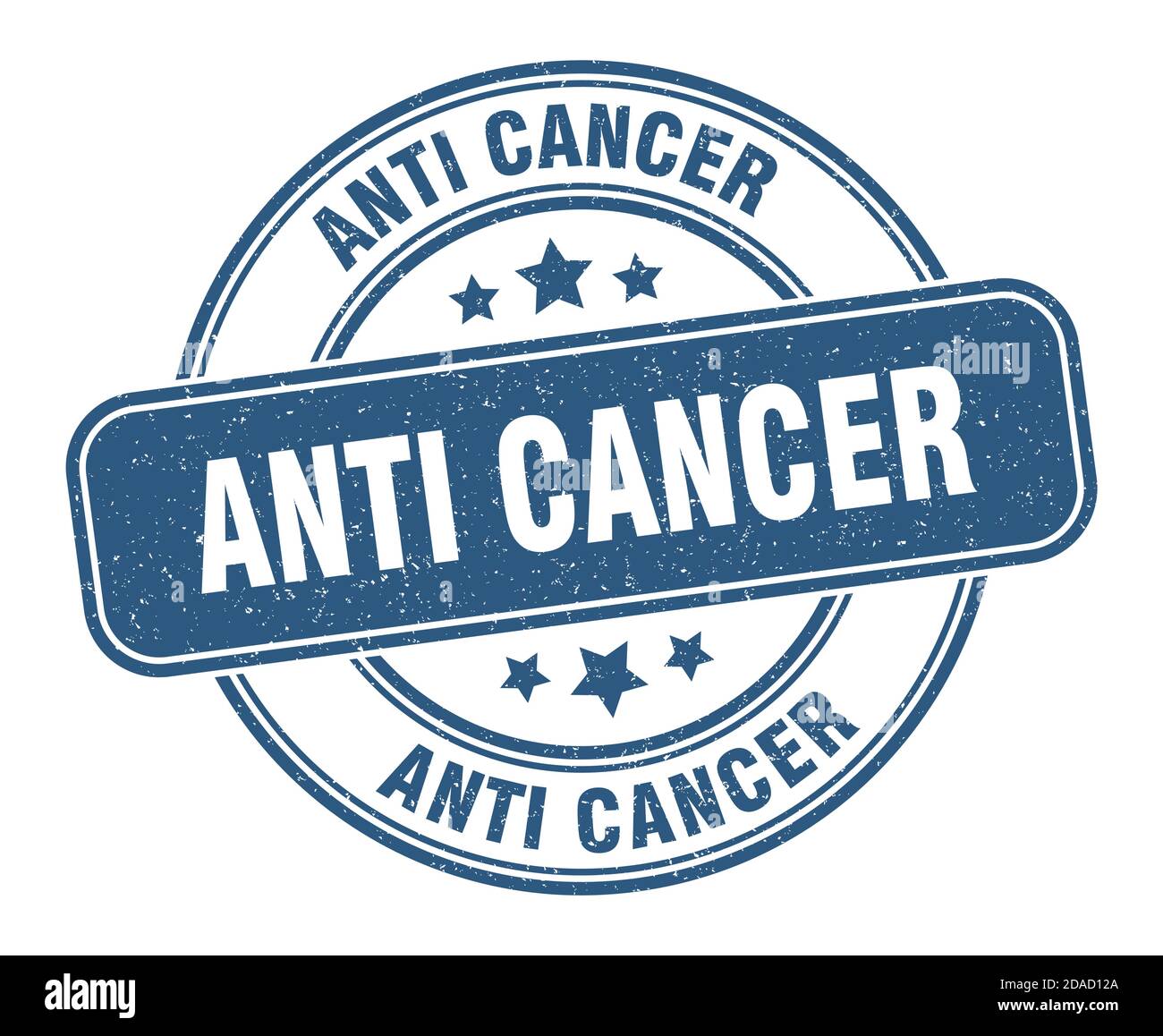 anti cancer stamp. anti cancer sign. round grunge label Stock Vector ...