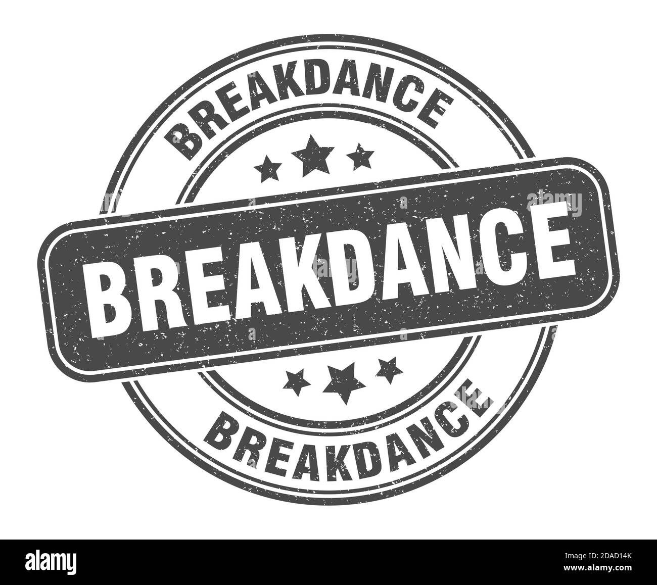 breakdance stamp. breakdance sign. round grunge label Stock Vector ...