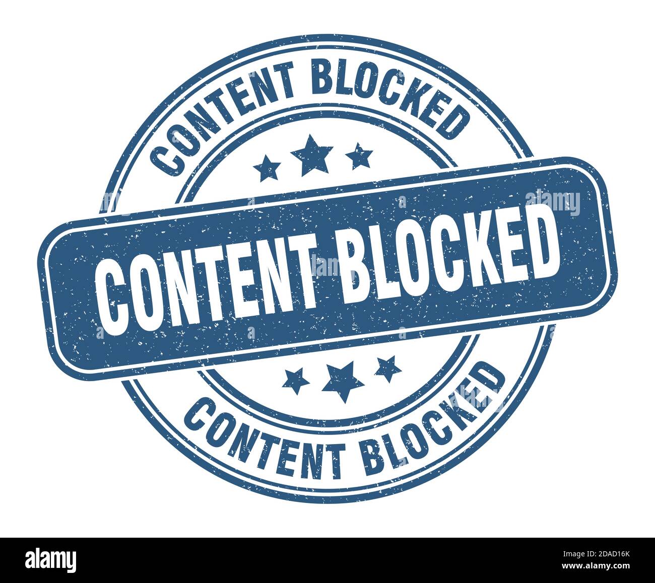 content blocked stamp. content blocked sign. round grunge label Stock ...