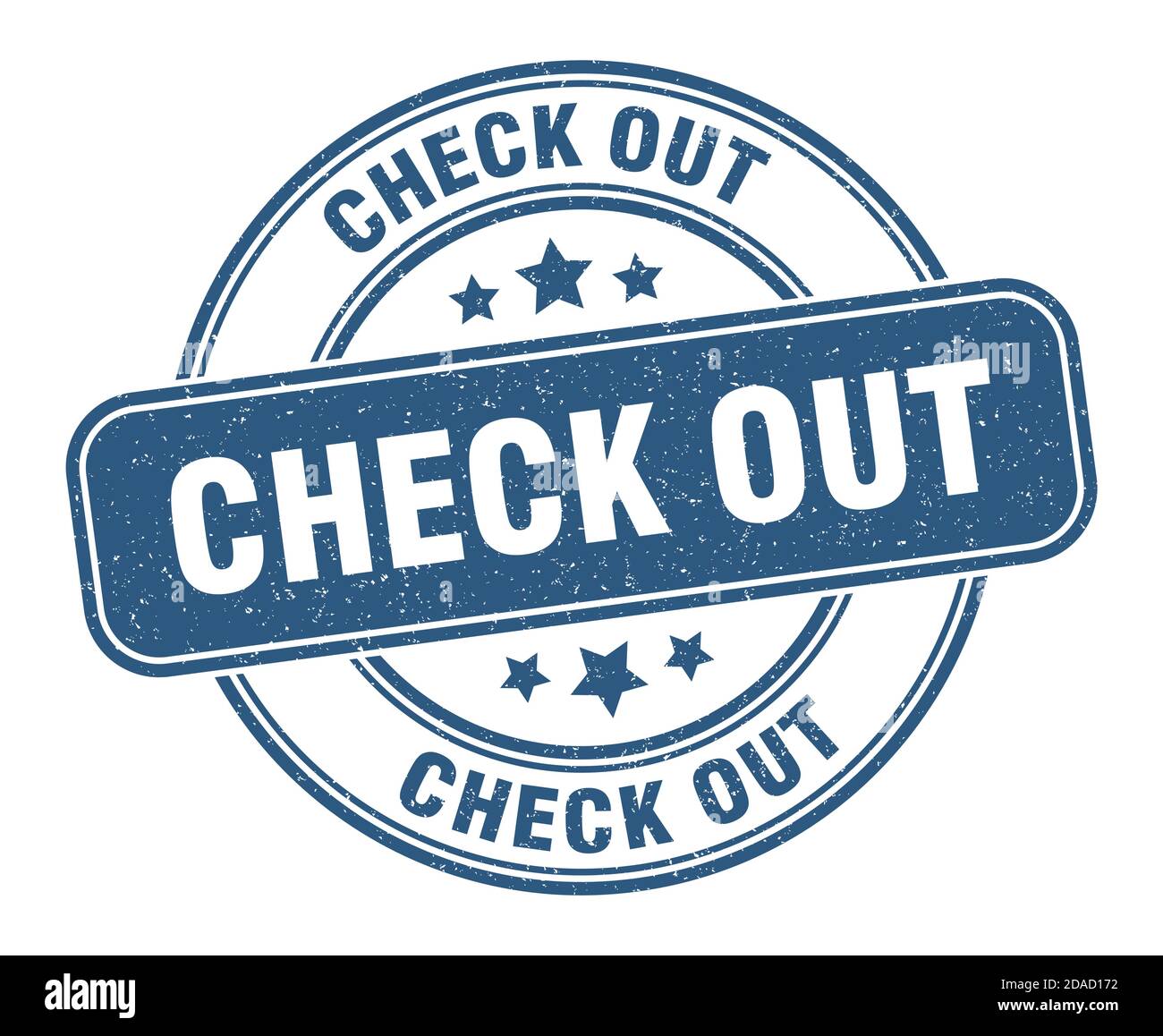 check out stamp. check out sign. round grunge label Stock Vector Image ...