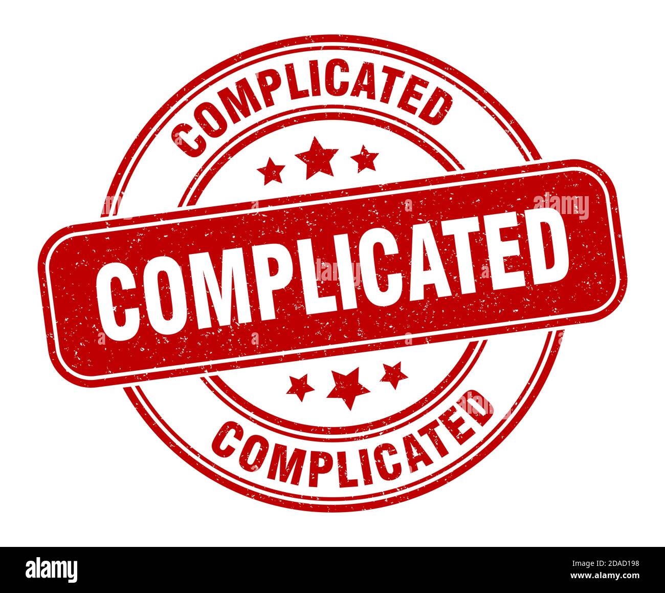 complicated stamp. complicated sign. round grunge label Stock Vector ...