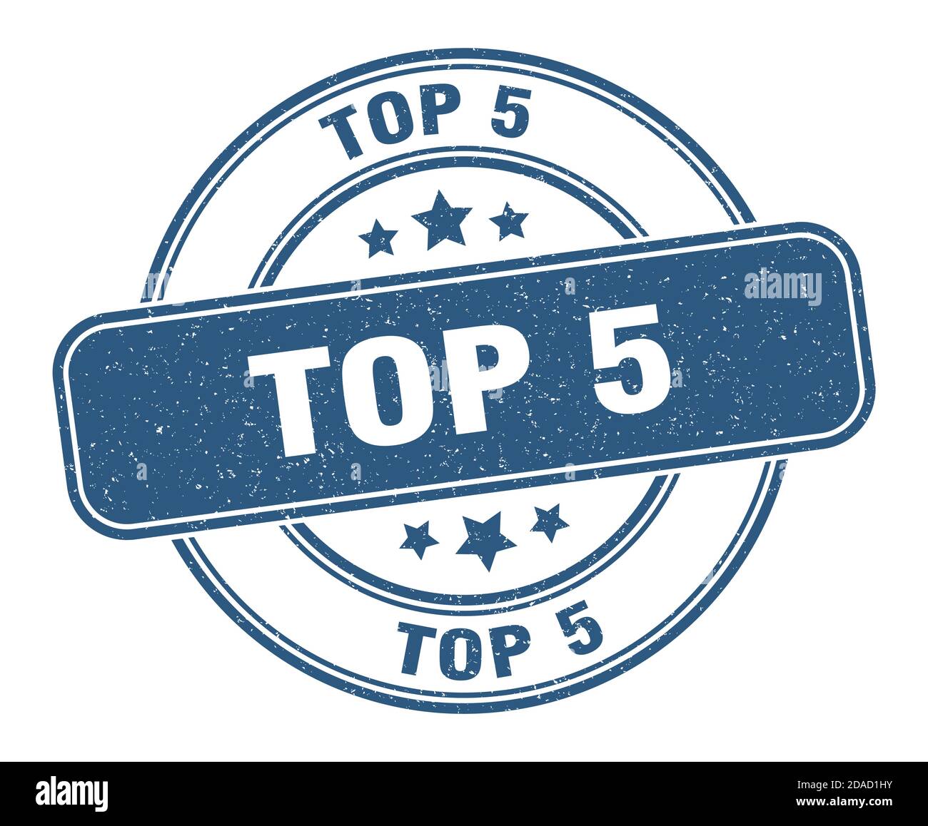 top 5 stamp. top 5 sign. round grunge label Stock Vector Image & Art ...