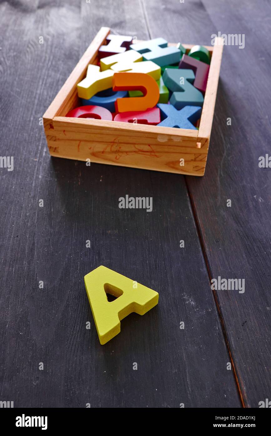 A studio photo alphabet letters Stock Photo - Alamy