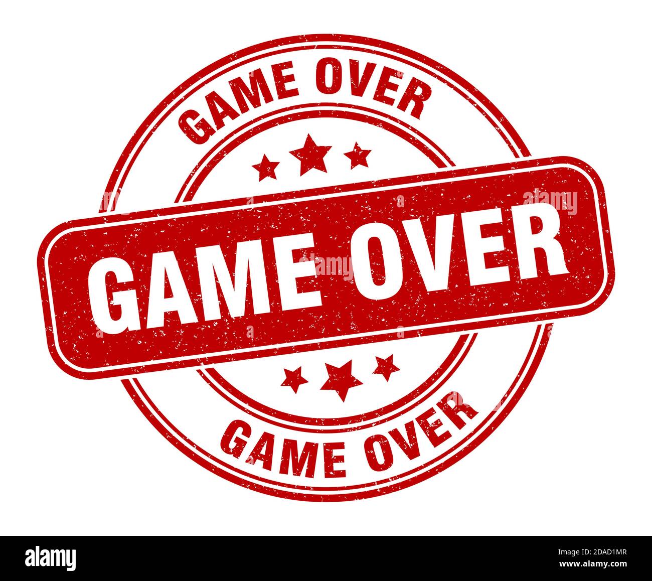 game over stamp. game over sign. round grunge label Stock Vector Image ...