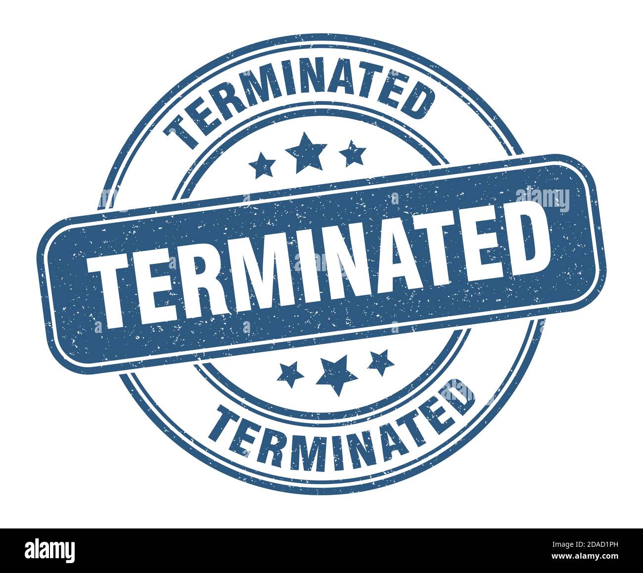 terminated stamp. terminated sign. round grunge label Stock Vector ...