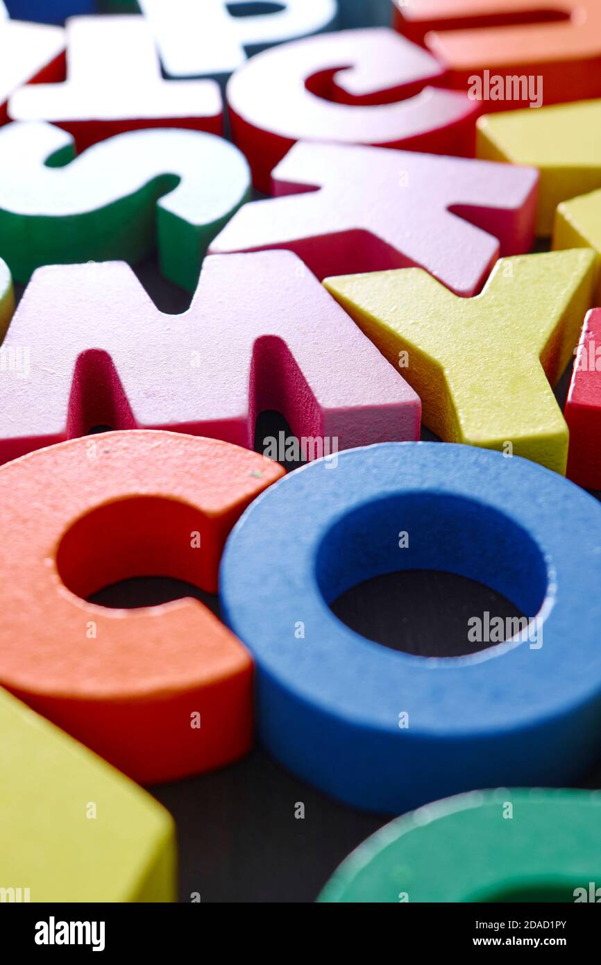 A studio photo alphabet letters Stock Photo - Alamy