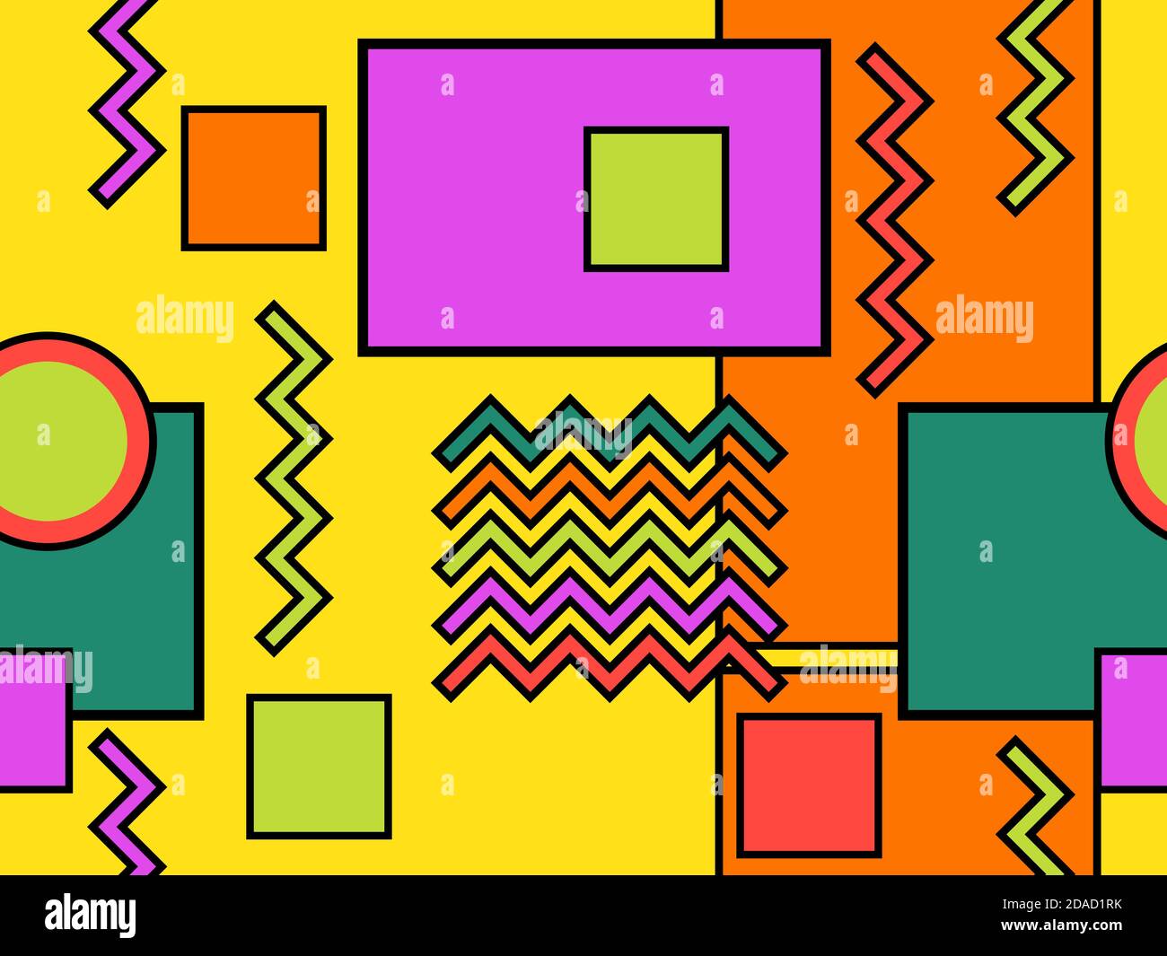 Geometric seamless pattern in 80s style. Bauhaus geometric shape design ...