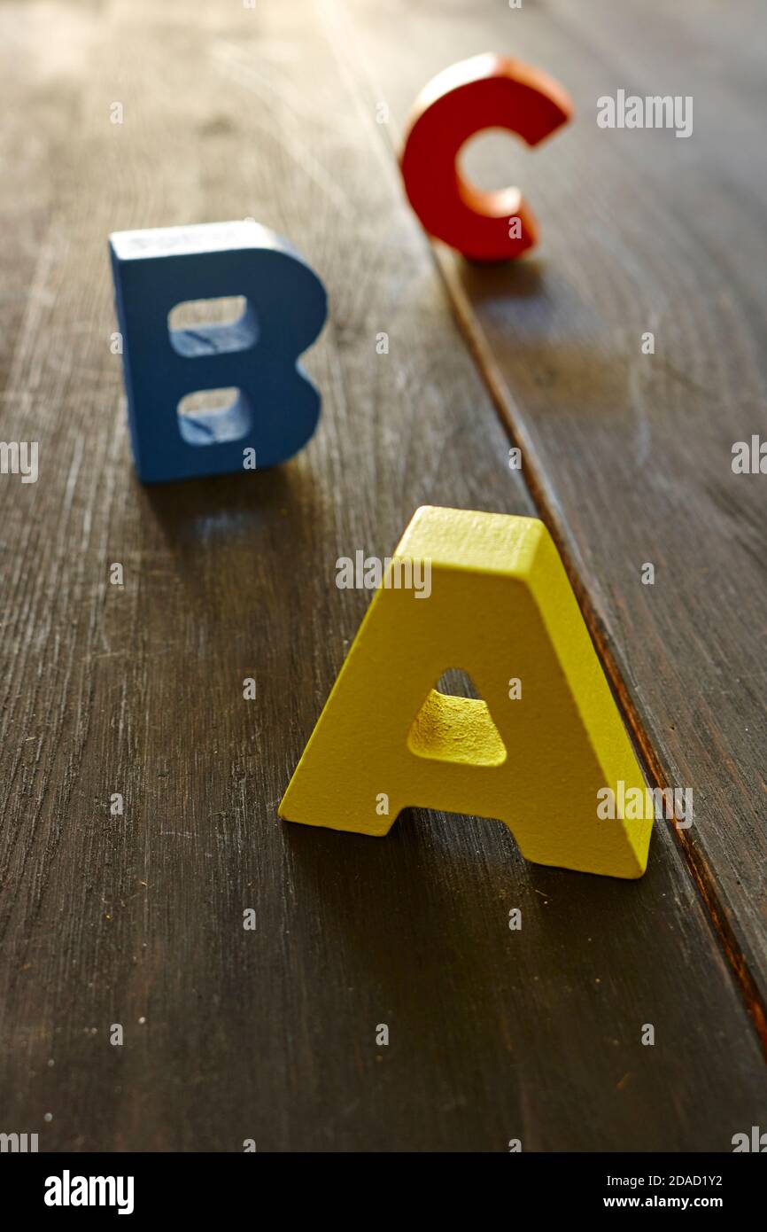 A studio photo alphabet letters Stock Photo - Alamy