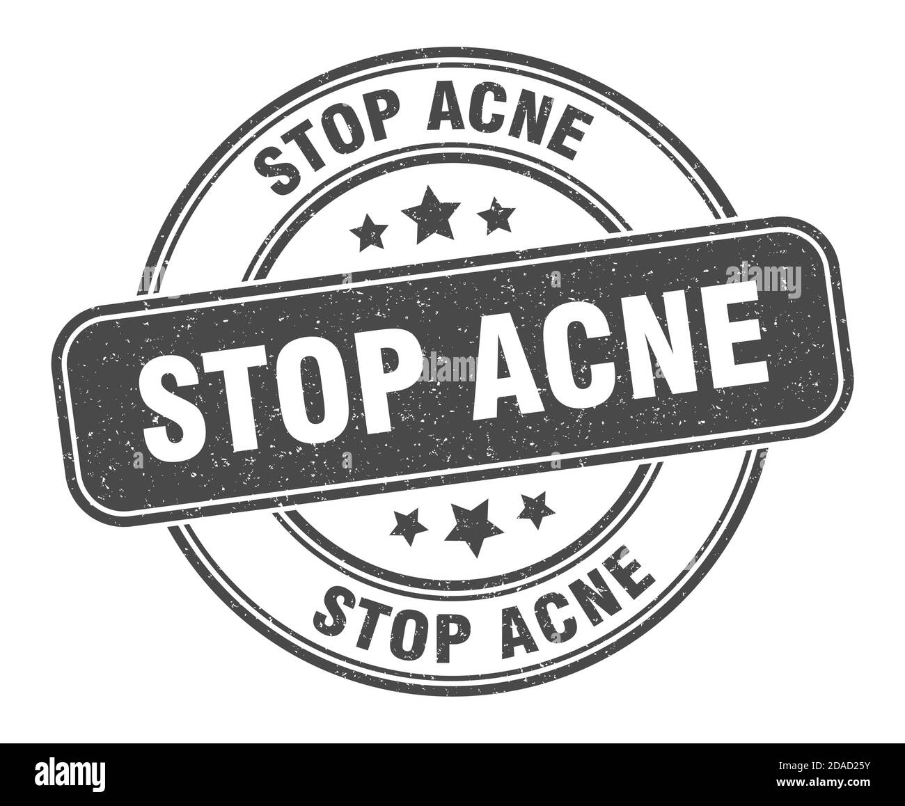 stop acne stamp. stop acne sign. round grunge label Stock Vector Image ...
