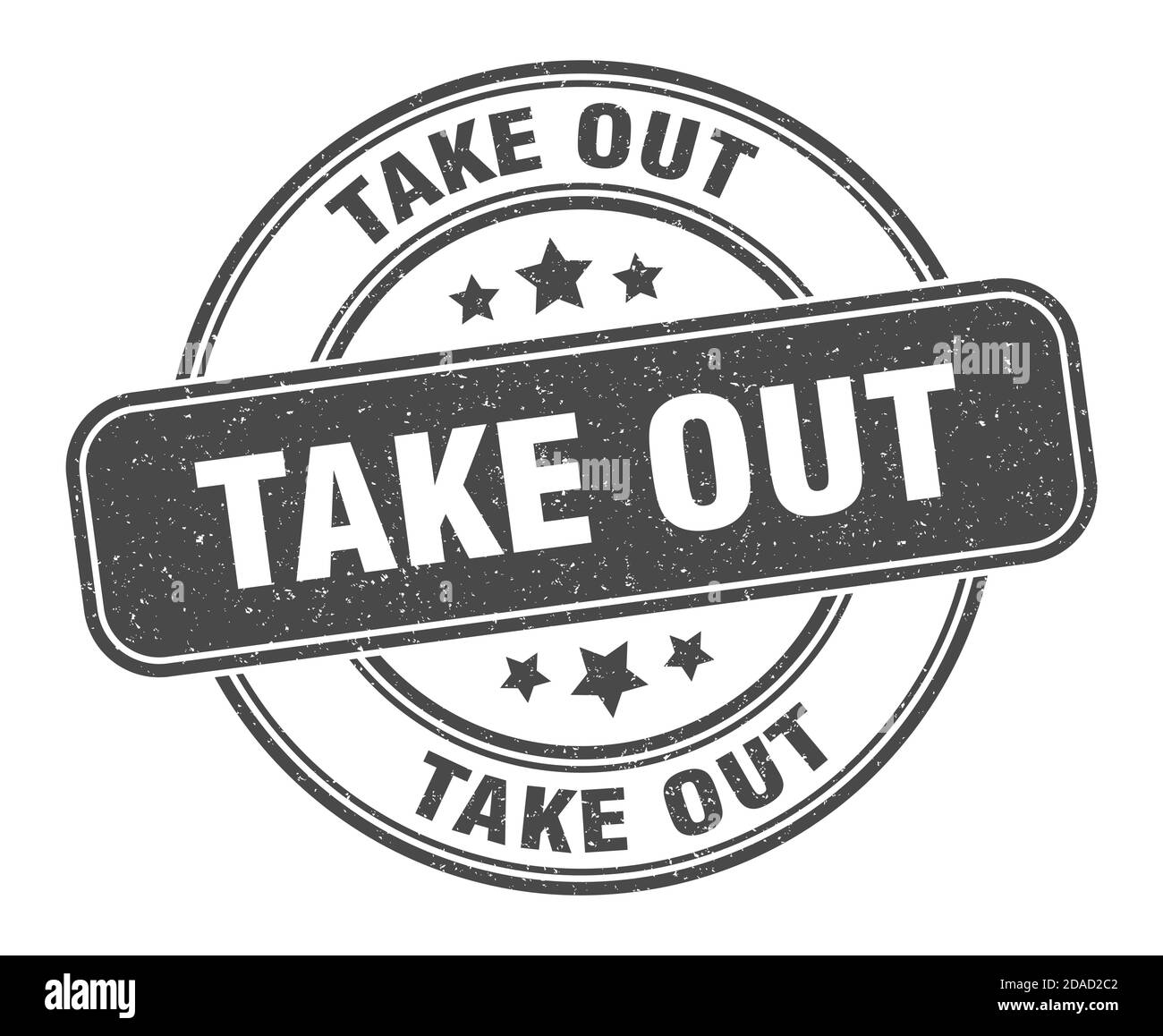 take out stamp. take out sign. round grunge label Stock Vector Image ...