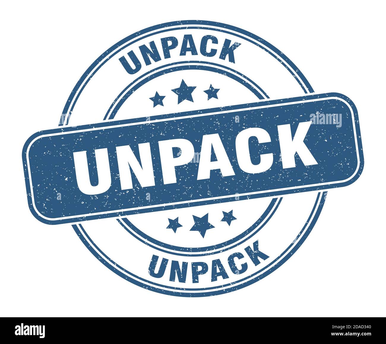 unpack stamp. unpack sign. round grunge label Stock Vector Image & Art ...